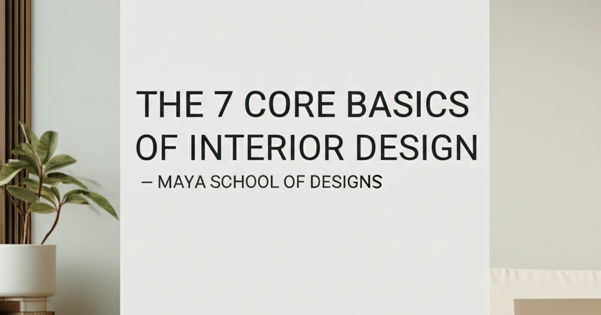 Learn the 7 Core Basics of Interior Design